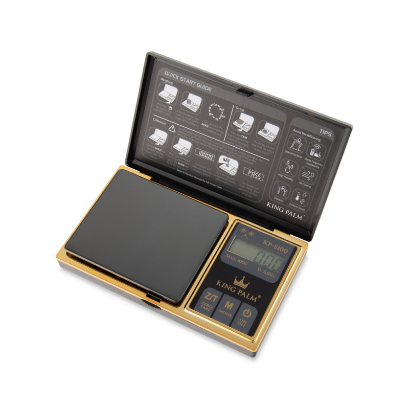 King Palm KP-S100 Digital Mini Scale - 100g x 0.01g, thc, dry herb, flower, dab, wax ...